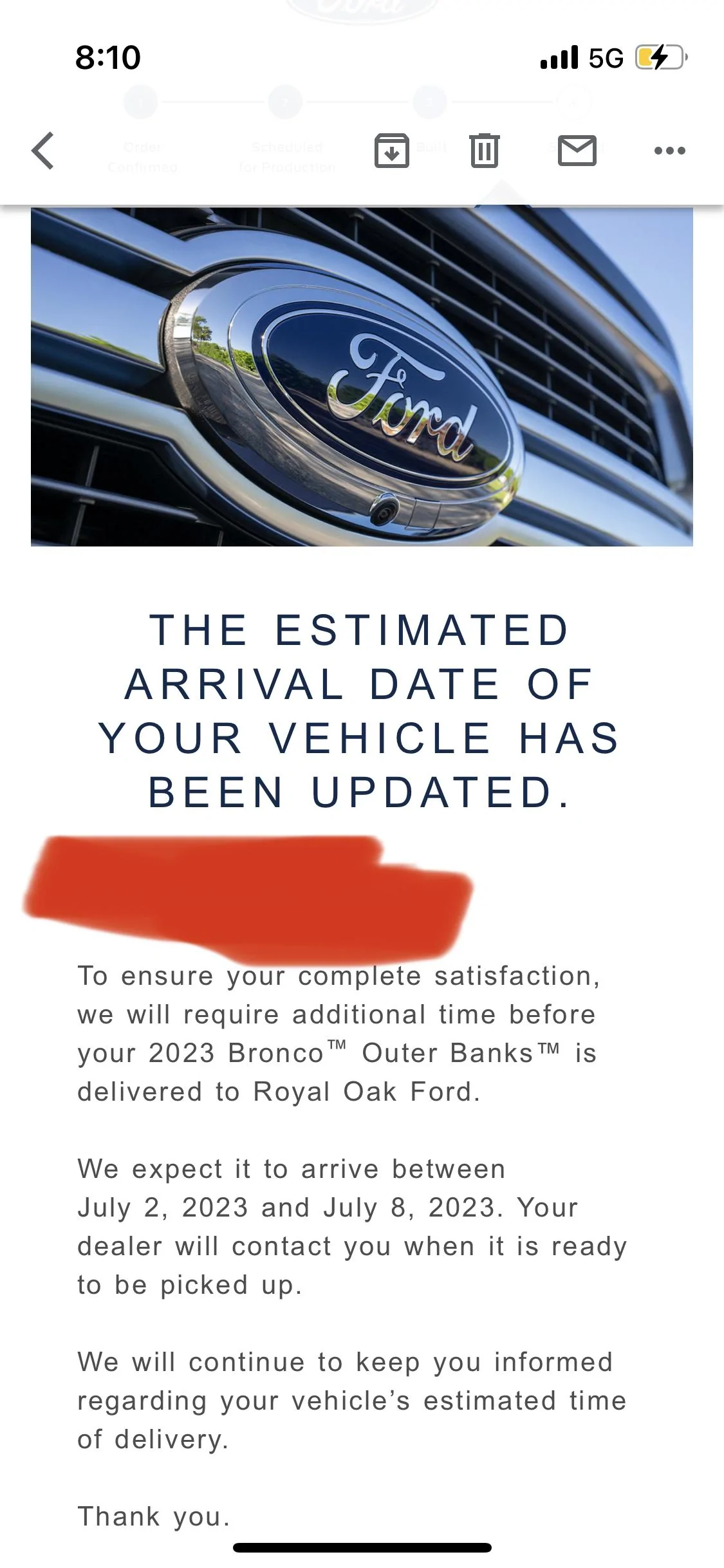 Tracking Email? | Bronco6G - 2021+ Ford Bronco & Bronco Raptor Forum ...