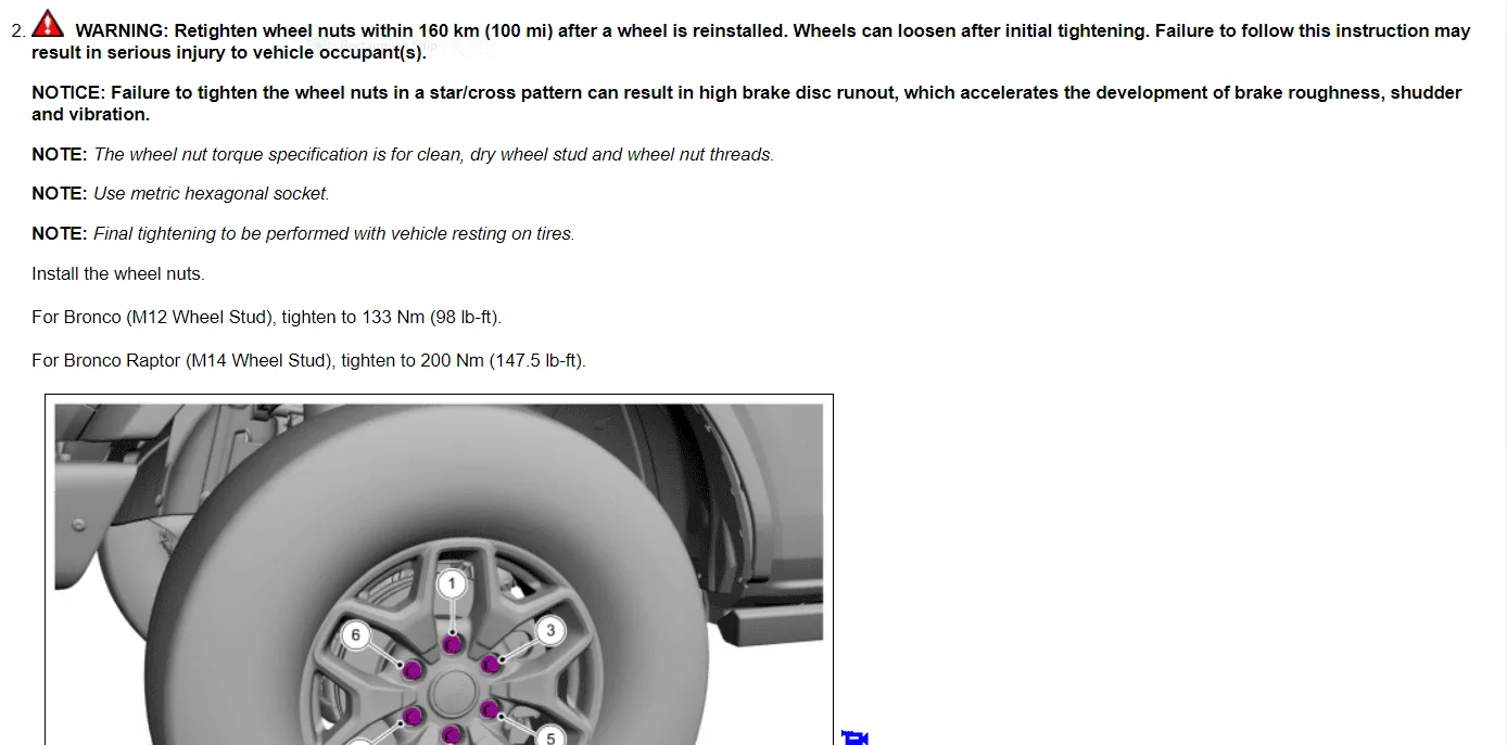 2023 Bronco Recall 23S17: Loose / Improper Lug Nut Torque on Driver's ...