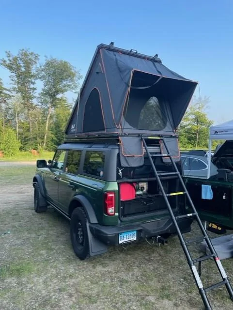 Antenna relocation kit for installing Roof Top Tents while keeping ...