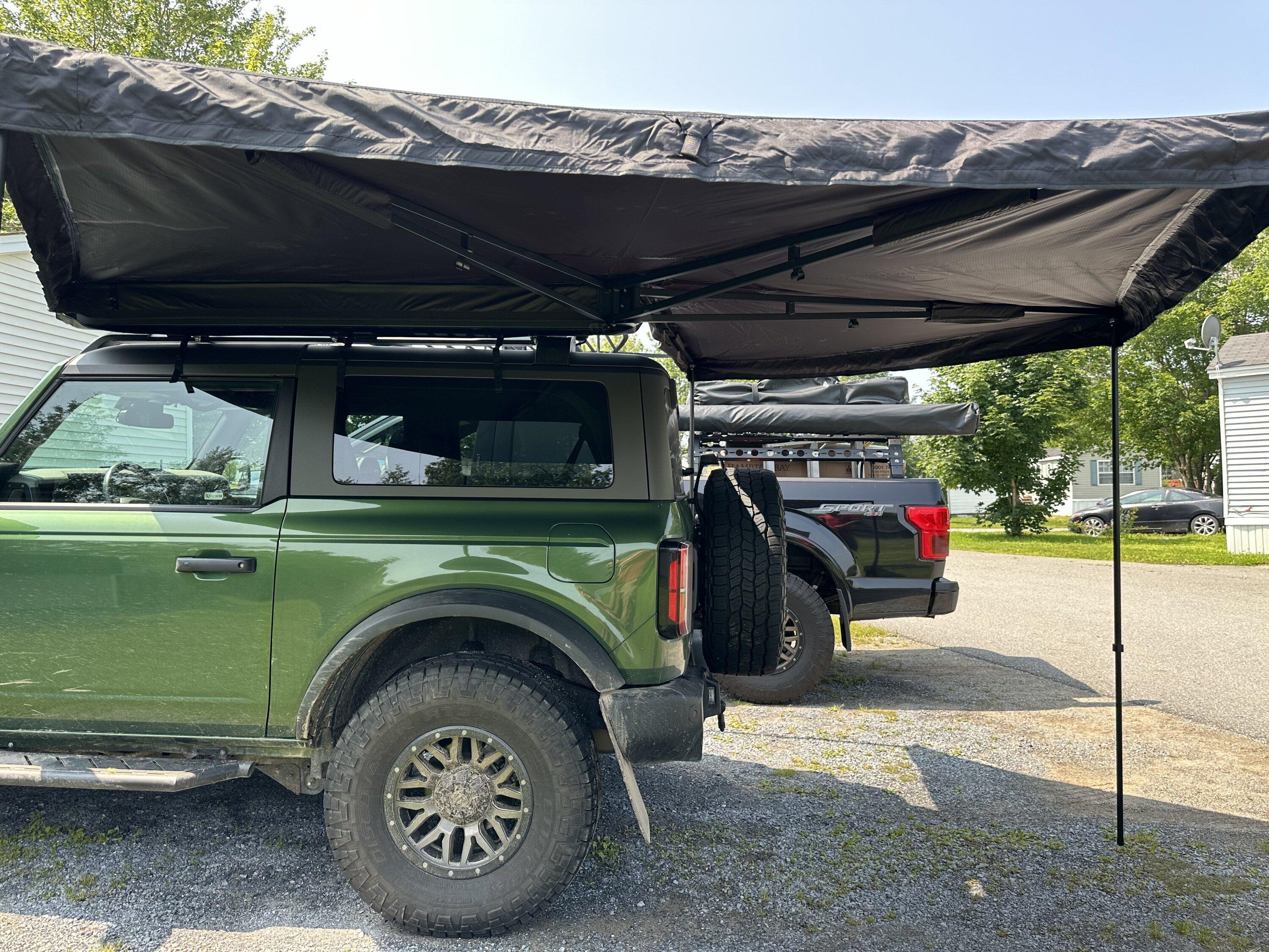 DIY awning mounts for OEM roof rack | Bronco6G - 2021+ Ford Bronco ...