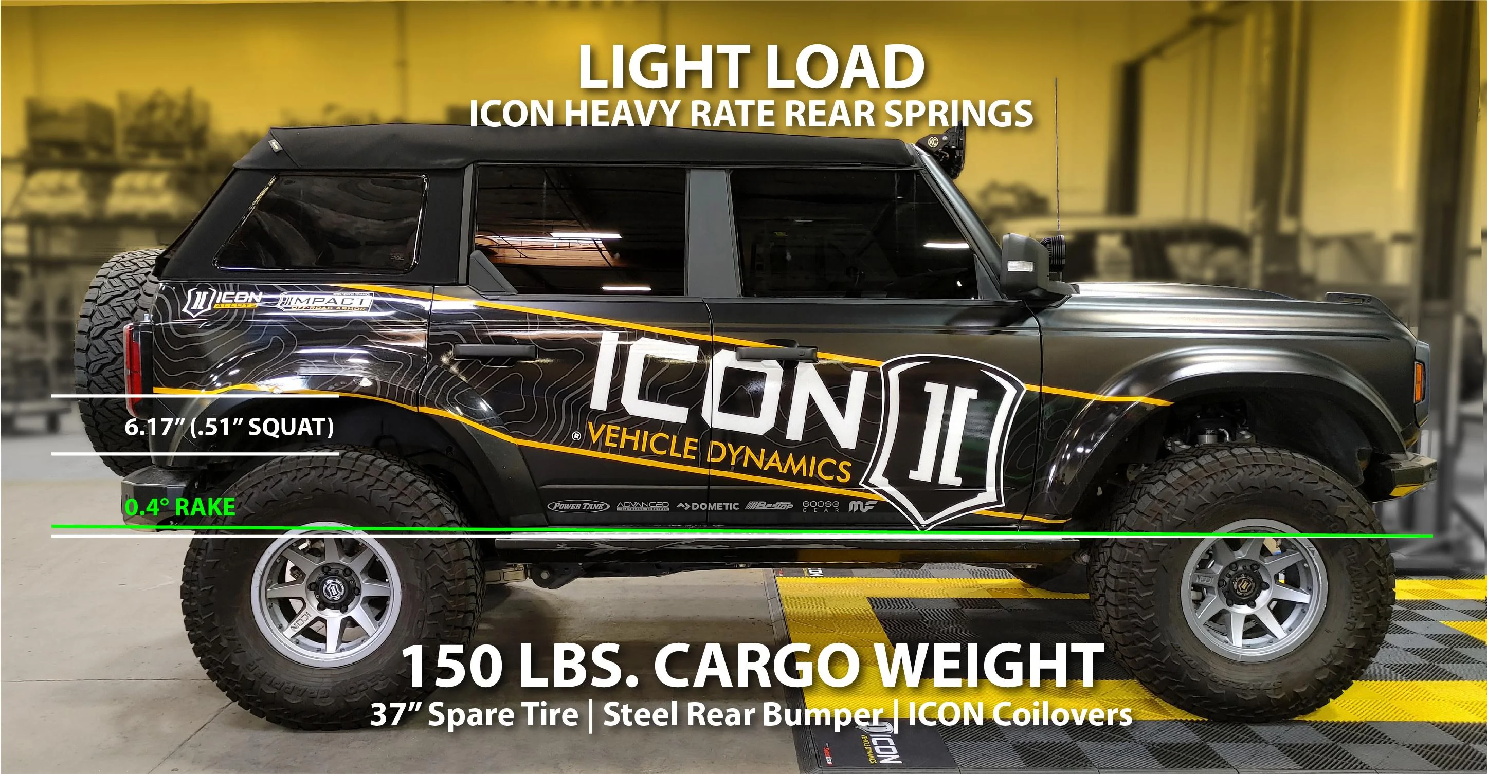 ICON Heavy Rate Rear Coil Springs (for ICON Coilovers) | Bronco6G ...