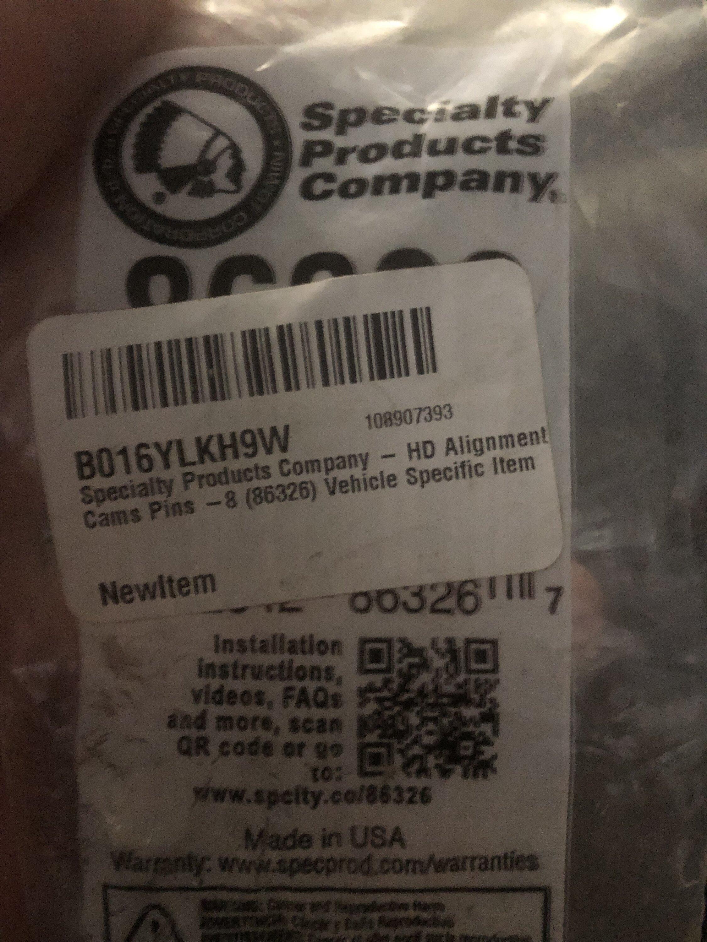 Lower Control Arm Cam Alignment Pins | Page 2 | Bronco6G - 2021+ Ford ...