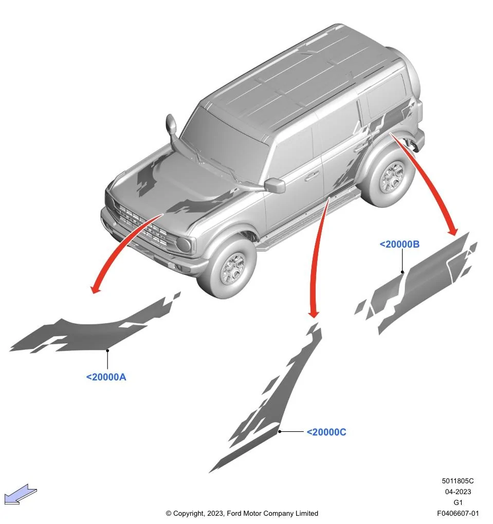 Bronco Raptor factory side graphics -- how to order? | Bronco6G - 2021 ...
