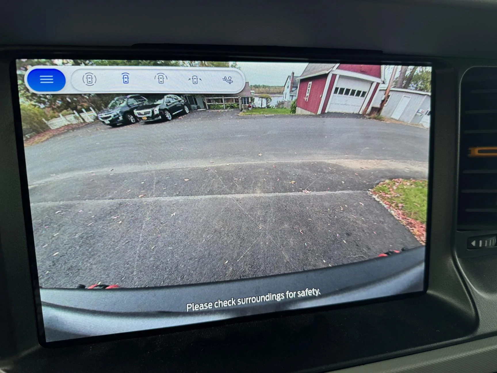 How do I turn on my Project Guide Lines in the front camera in Rock ...