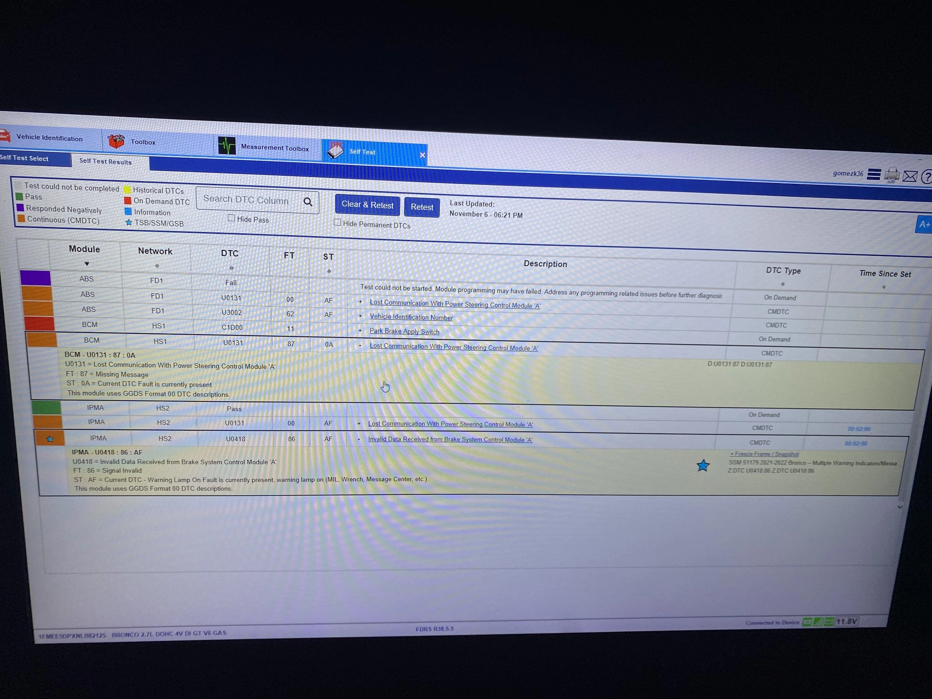 PSCM not establishing connection with FORscan OR FDRS | Bronco6G - 2021 ...