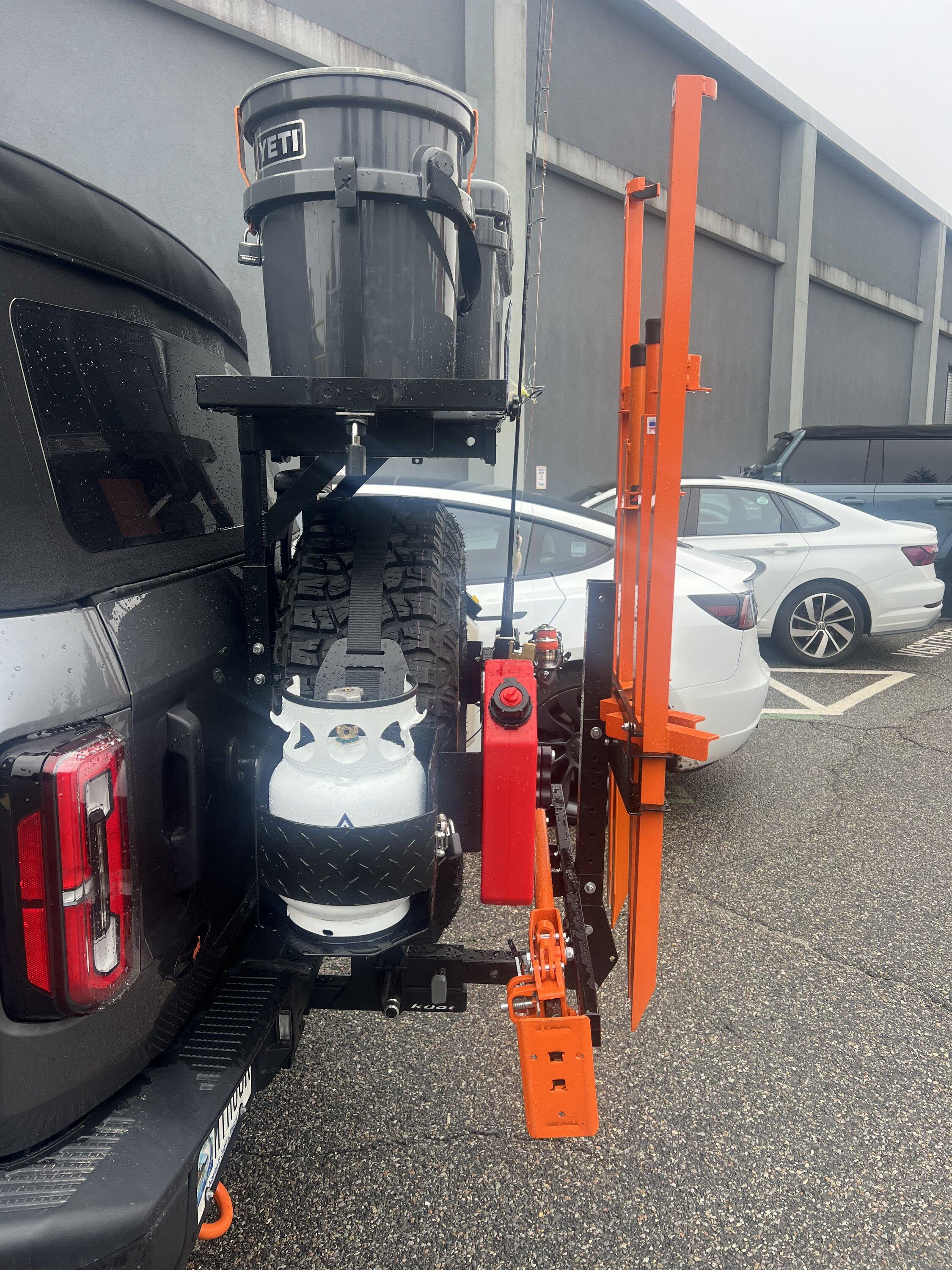 Mounting 5 pound propane tank on a rotopax ez tire mount? | Bronco6G ...