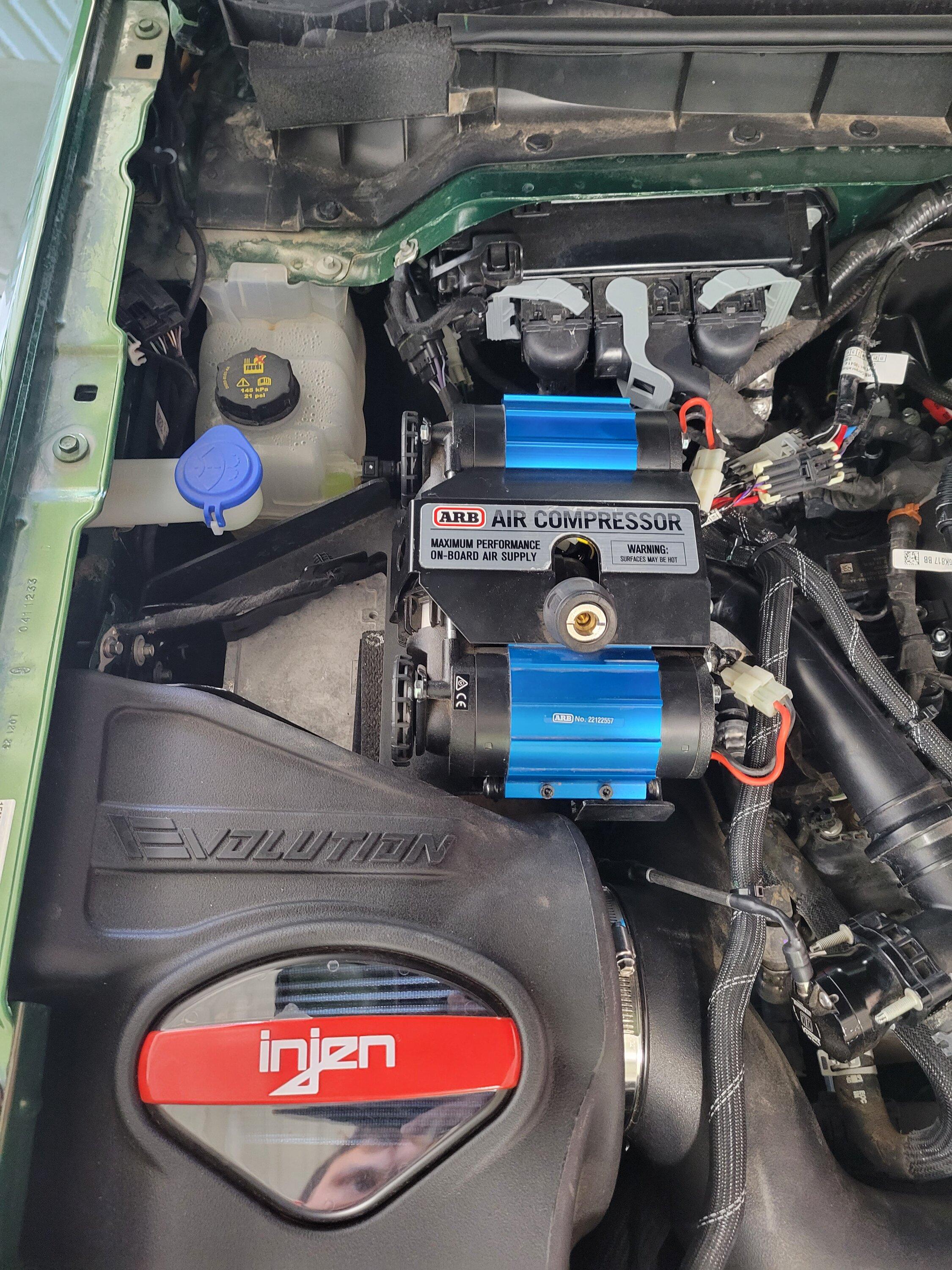 Anyone install a twin air compressor under hood with an Injen air ...