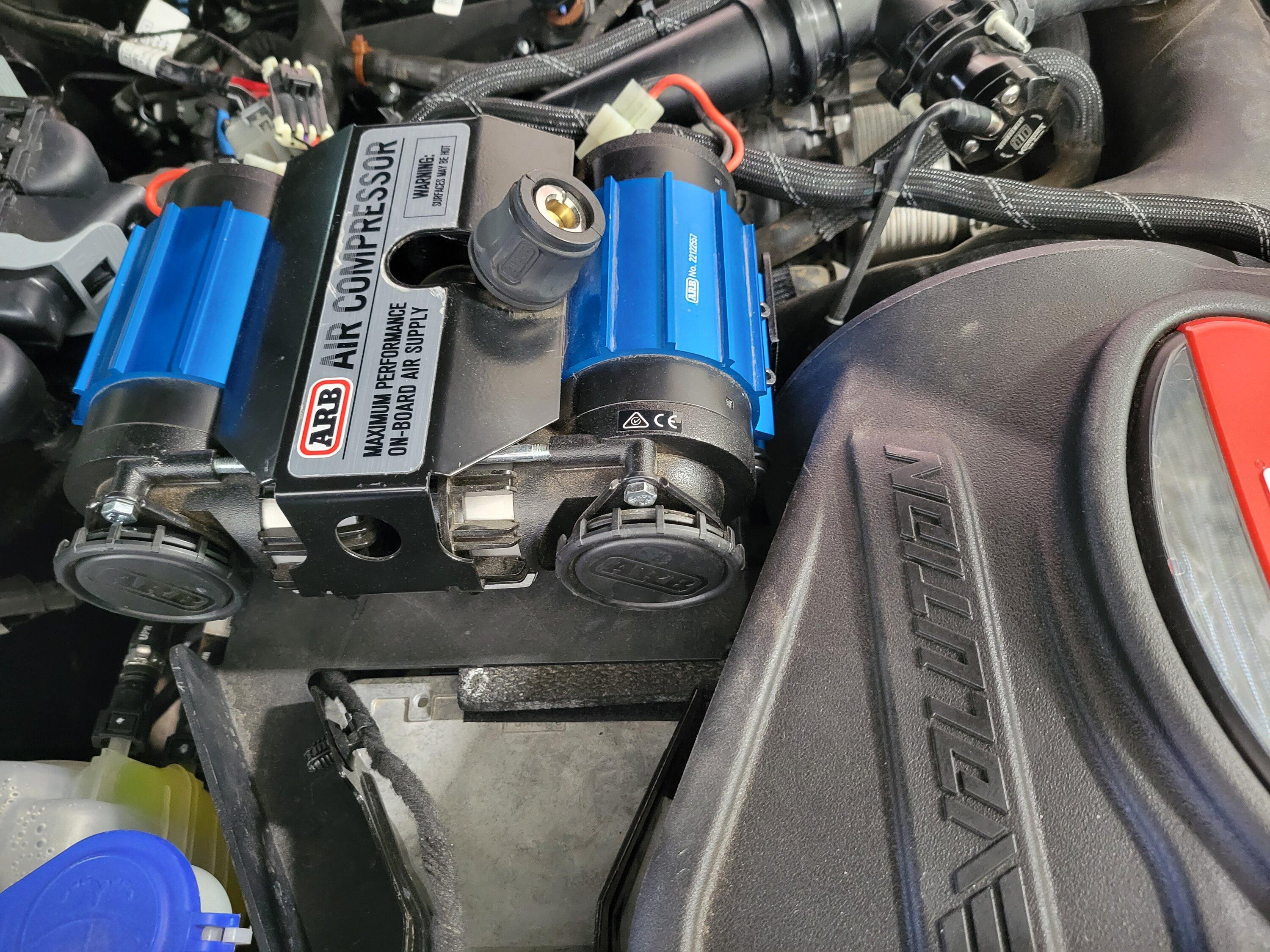 Anyone install a twin air compressor under hood with an Injen air ...