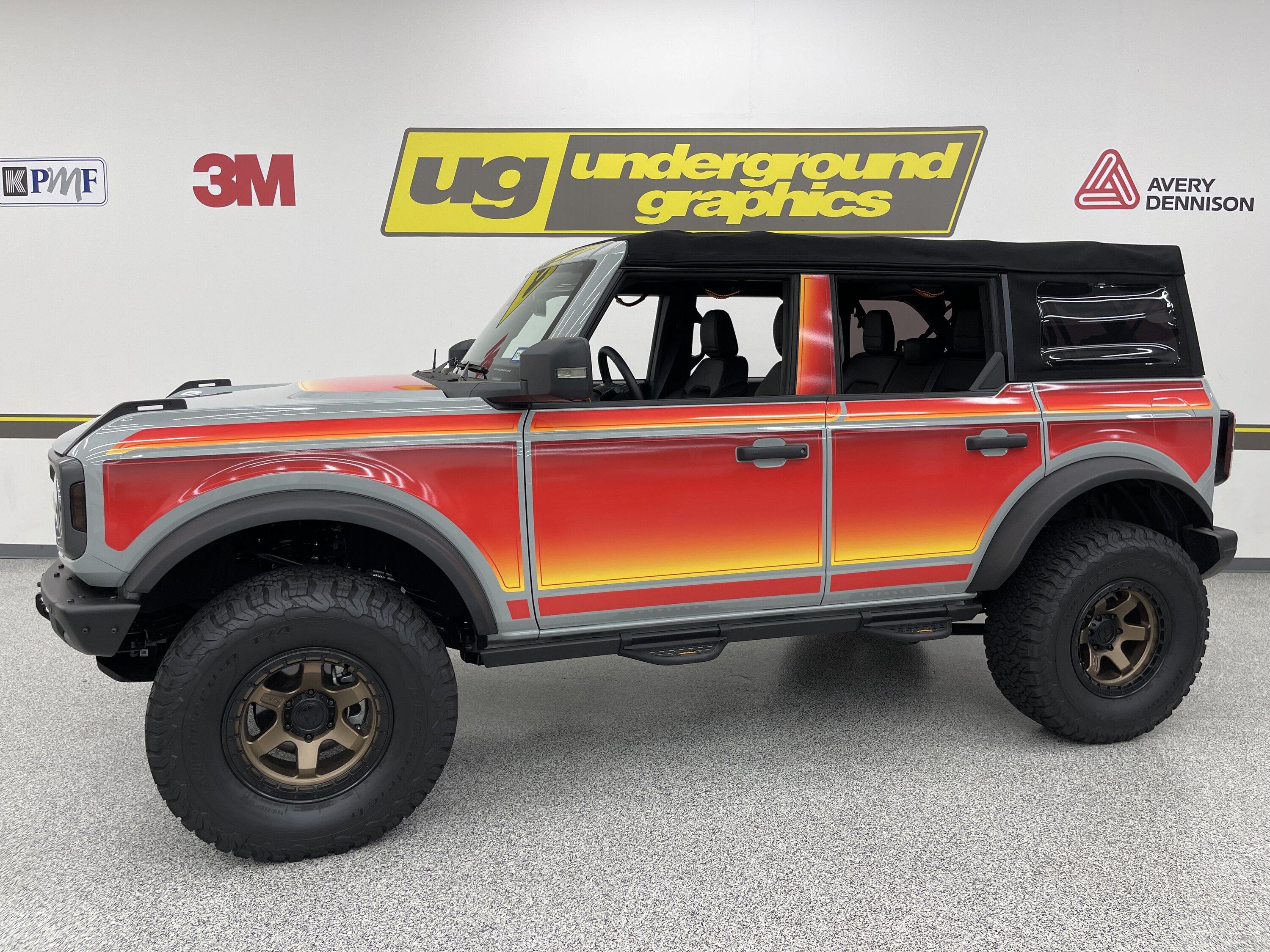 UG Ford Bronco RETRO FADE Graphics Kit | Bronco6G - 2021+ Ford Bronco ...