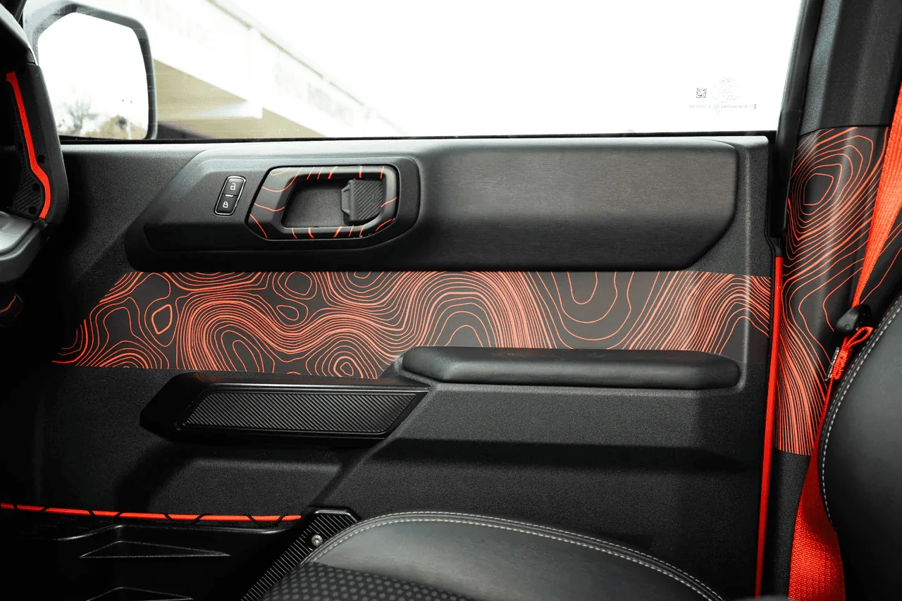 StickerFab - Topological Map and Solid Color Interior Door Handle ...