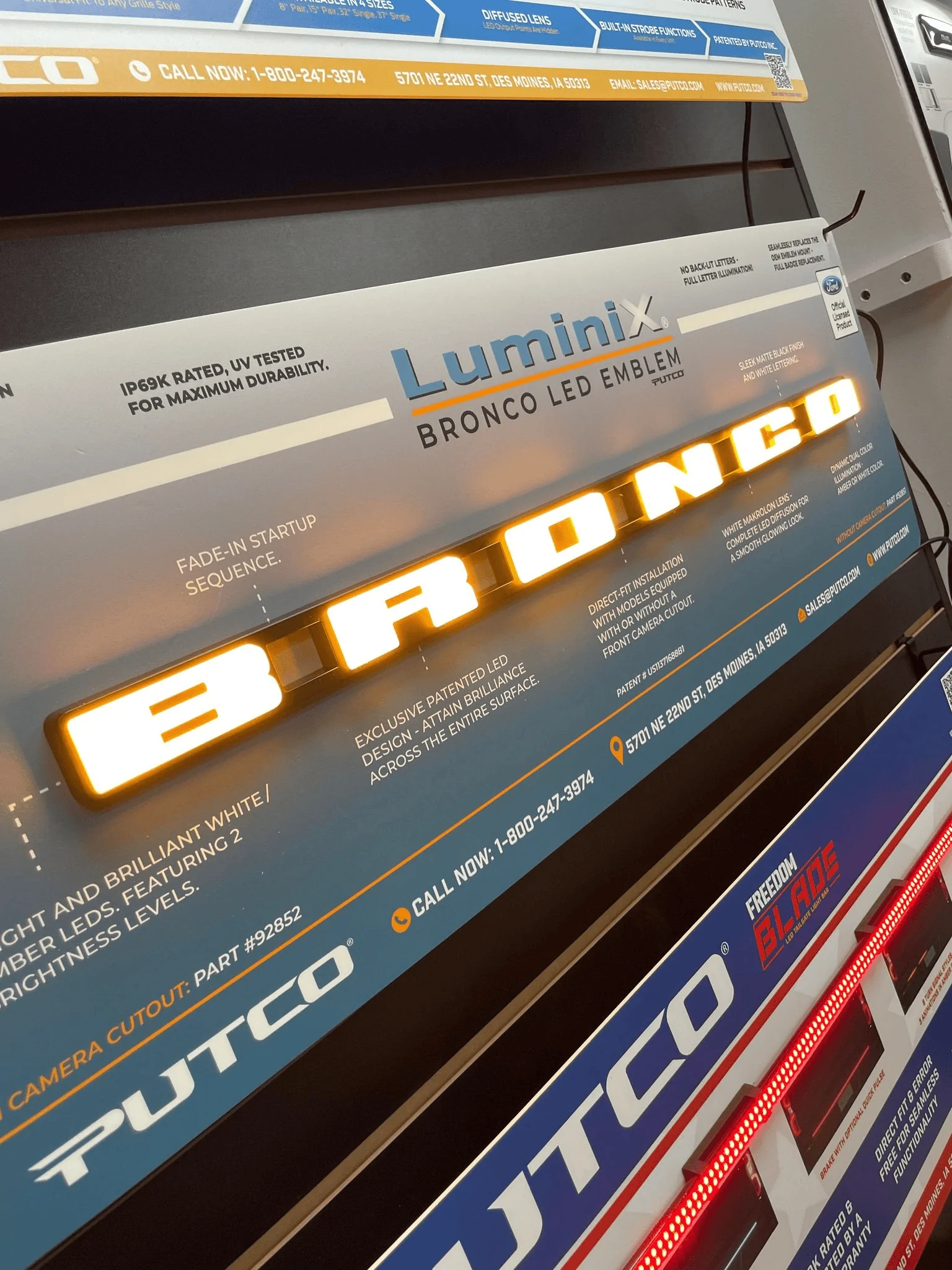 Putco Luminix Ford Bronco LED Grille Emblem for 2021+ Ford Bronco ...