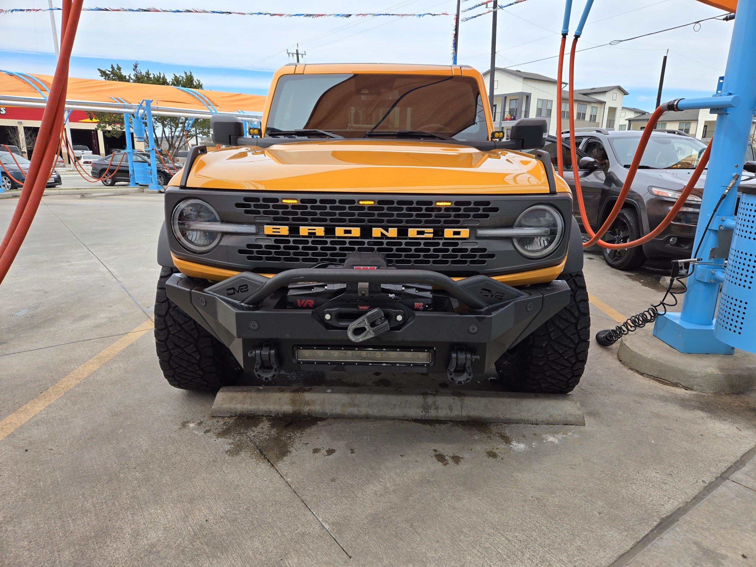 Texas - Trade DV8 FS-15 bumper with winch for stock modular bumper ...