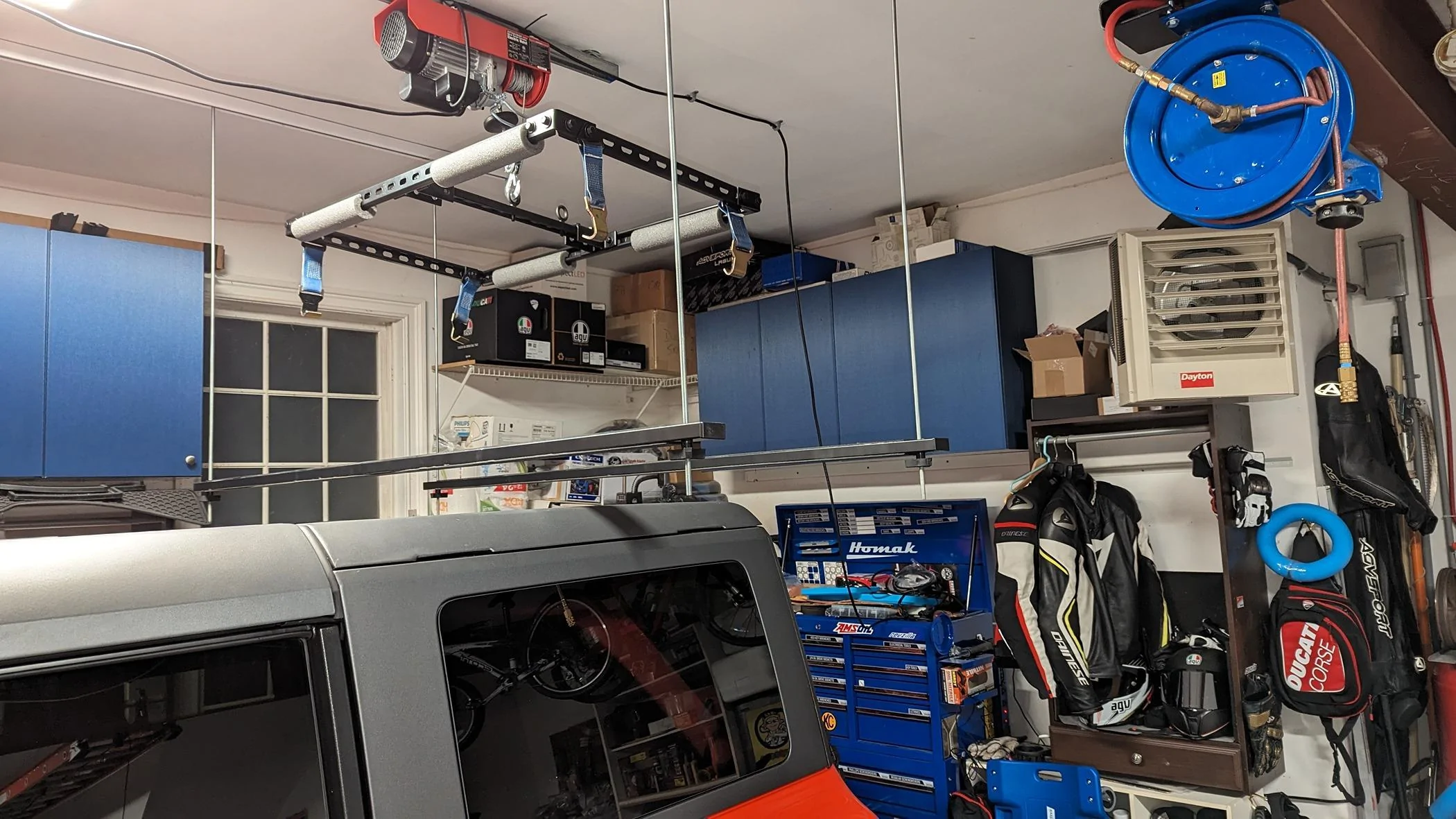 My DIY Homemade Hard Top Lift Ceiling Winch System | Bronco6G - 2021 ...