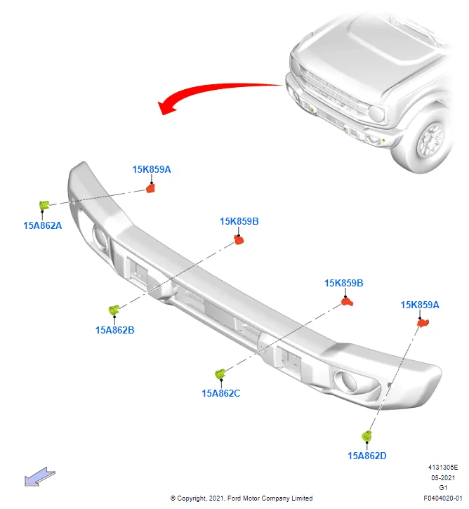 Front parking sensors 90 degree part number | Bronco6G - 2021+ Ford ...