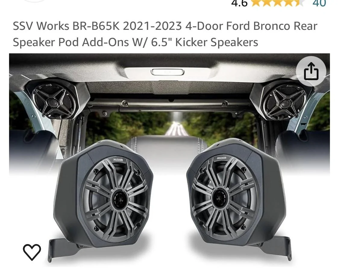 6.5” Mabett rear speaker upgrade - reviews / impressions? | Bronco6G ...