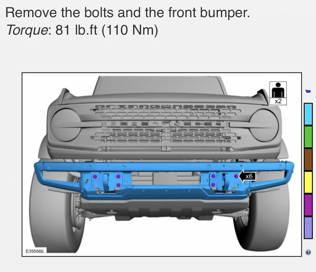 Torque Specification Tow Hooks - Front Recovery Points | Bronco6G ...