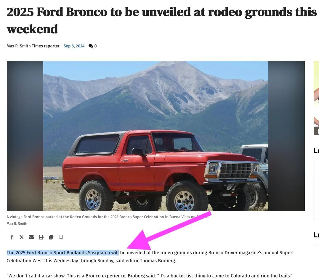 2025 Bronco reveal this weekend? | Page 2 | Bronco6G - 2021+ Ford ...