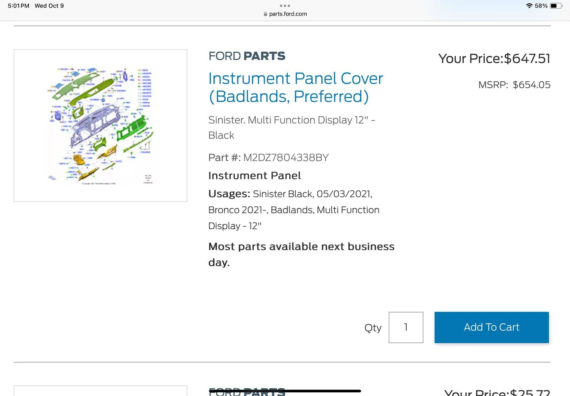 2024 Badlands stitched dash part | Bronco6G - 2021+ Ford Bronco ...