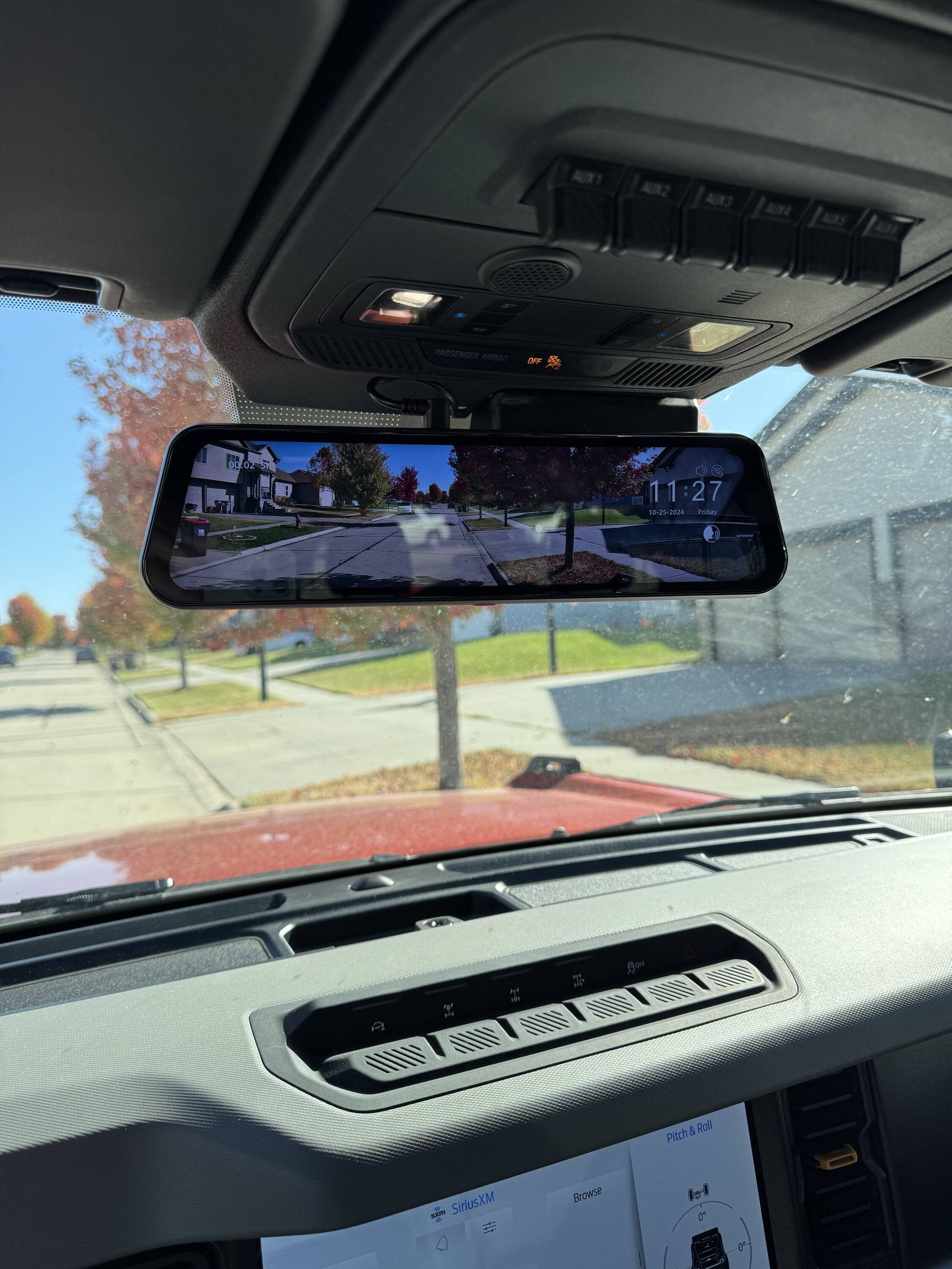 Wolfbox G900 Pro DashCam with the rear camera installed as a Front ...