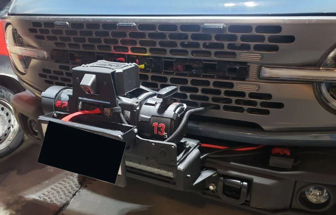 RC High Winch Mount Installed on Capable Bumper | Bronco6G - 2021+ Ford ...