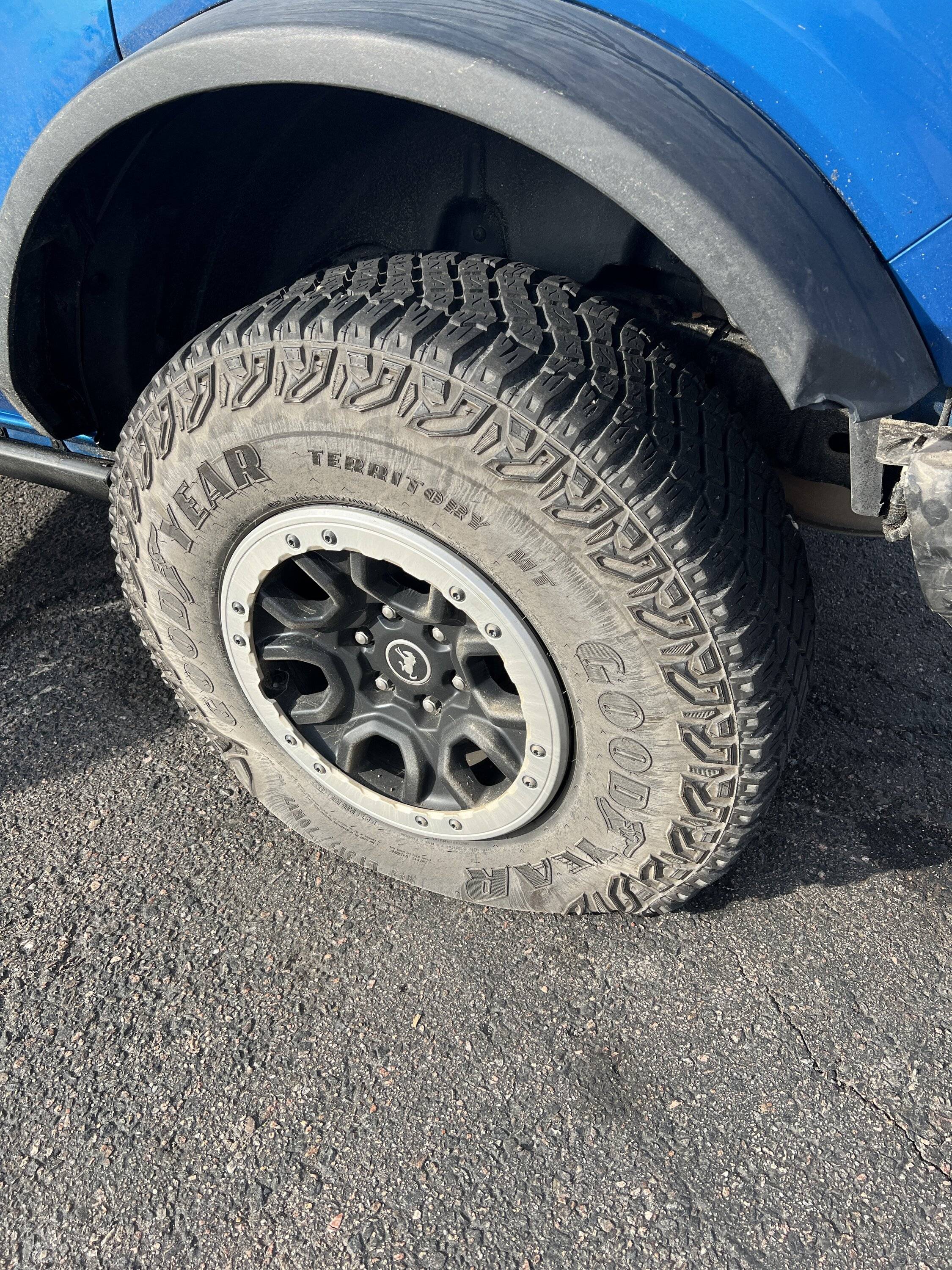 My tire blew out and it broke the fender flare and tore off my bumper ...