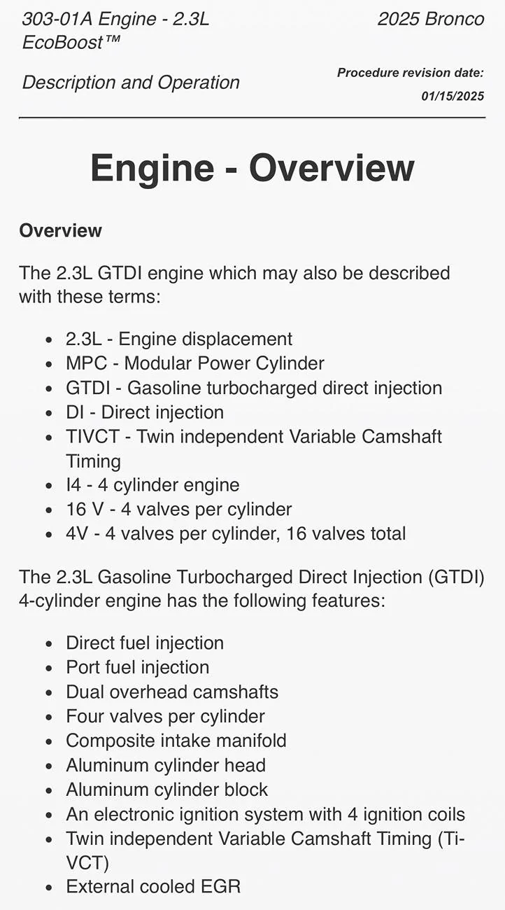 2025 Bronco gets new 2.3L EcoBoost engine w/ direct port injection ...