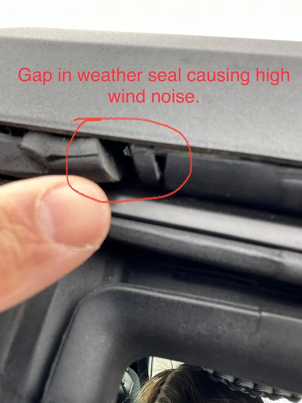 Wind noise on passenger side of NEW 2024 wildtrak 2 door hard top ...