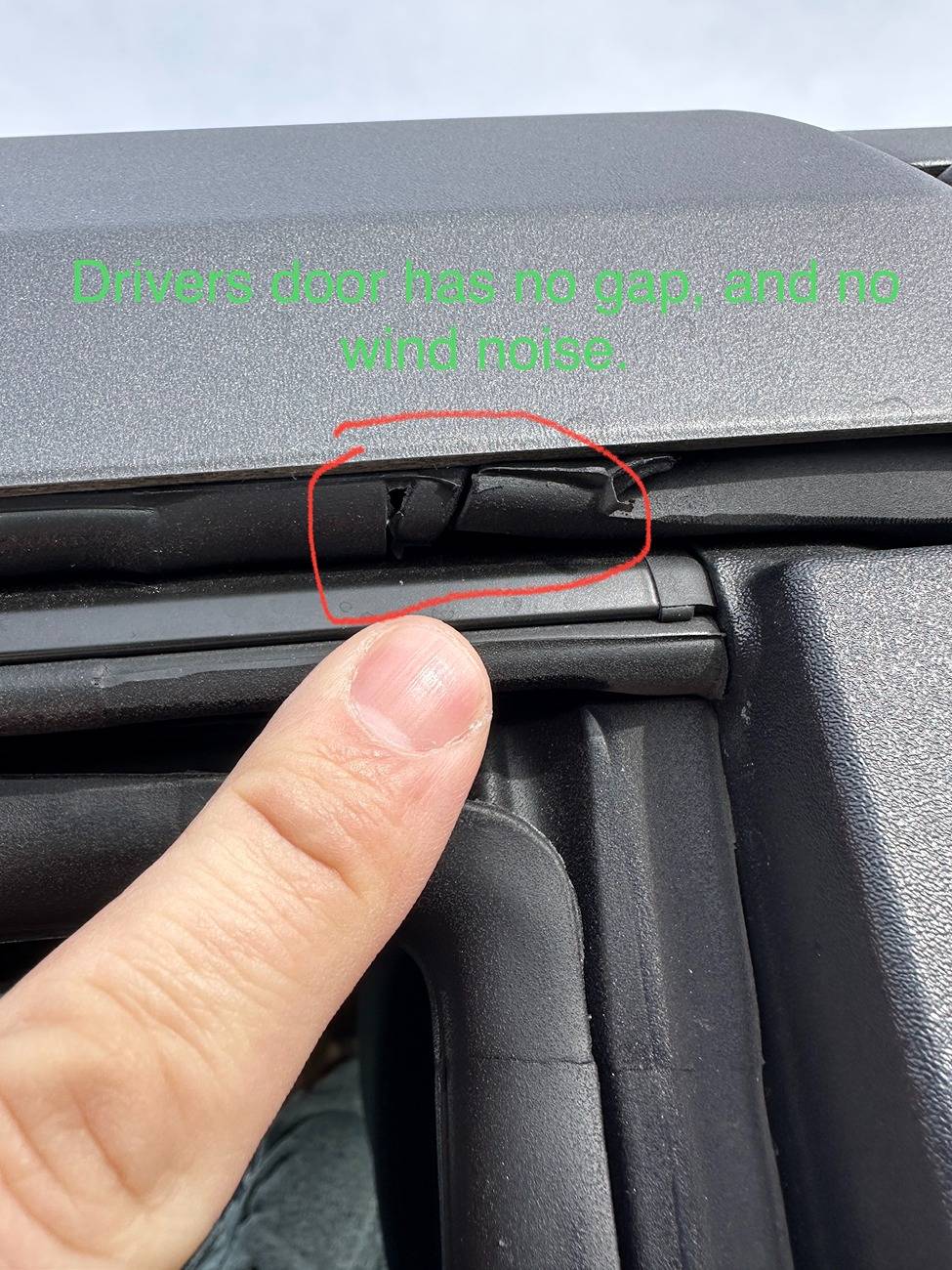 Wind noise on passenger side of NEW 2024 wildtrak 2 door hard top ...