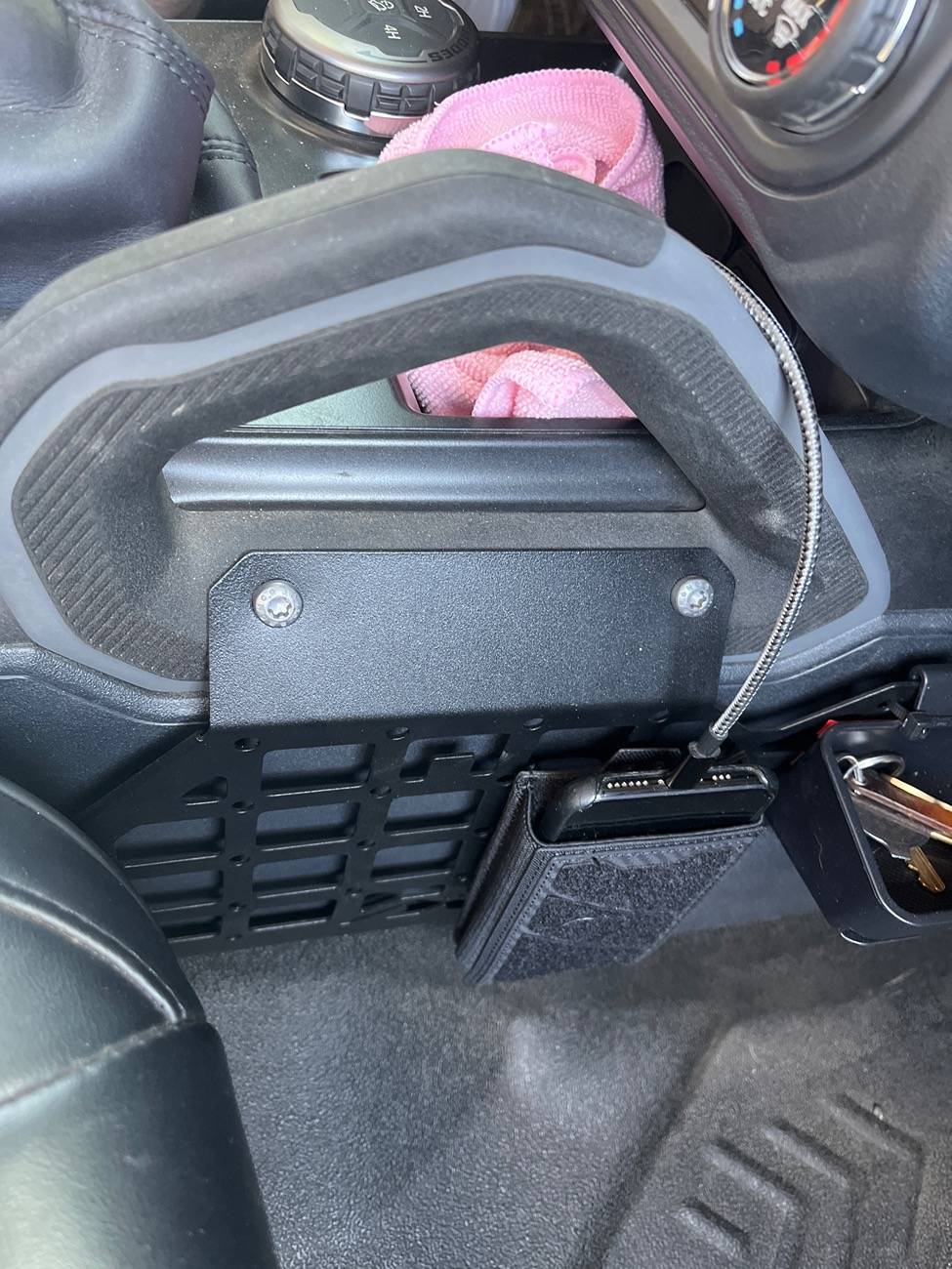 Need center console grab handle bolt specs for M2M molle panel install ...