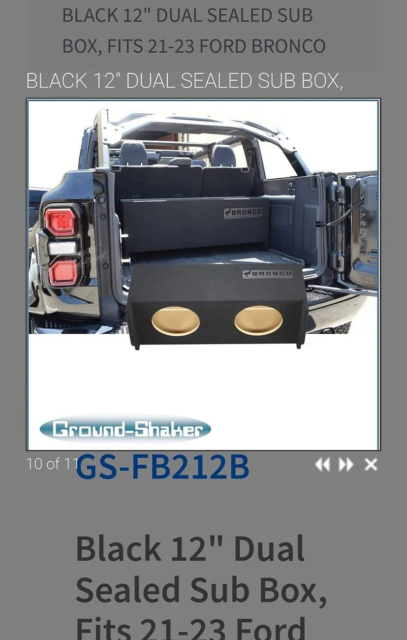 SUBWOOFER BOXES FOR BRONCOS | Bronco6G - 2021+ Ford Bronco & Bronco ...
