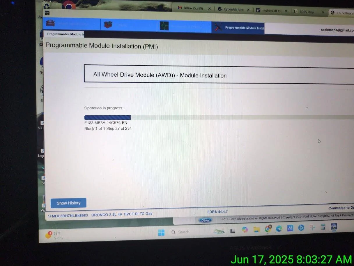 AWD Module Reprogramming issues and M190 to M210 swap information ...