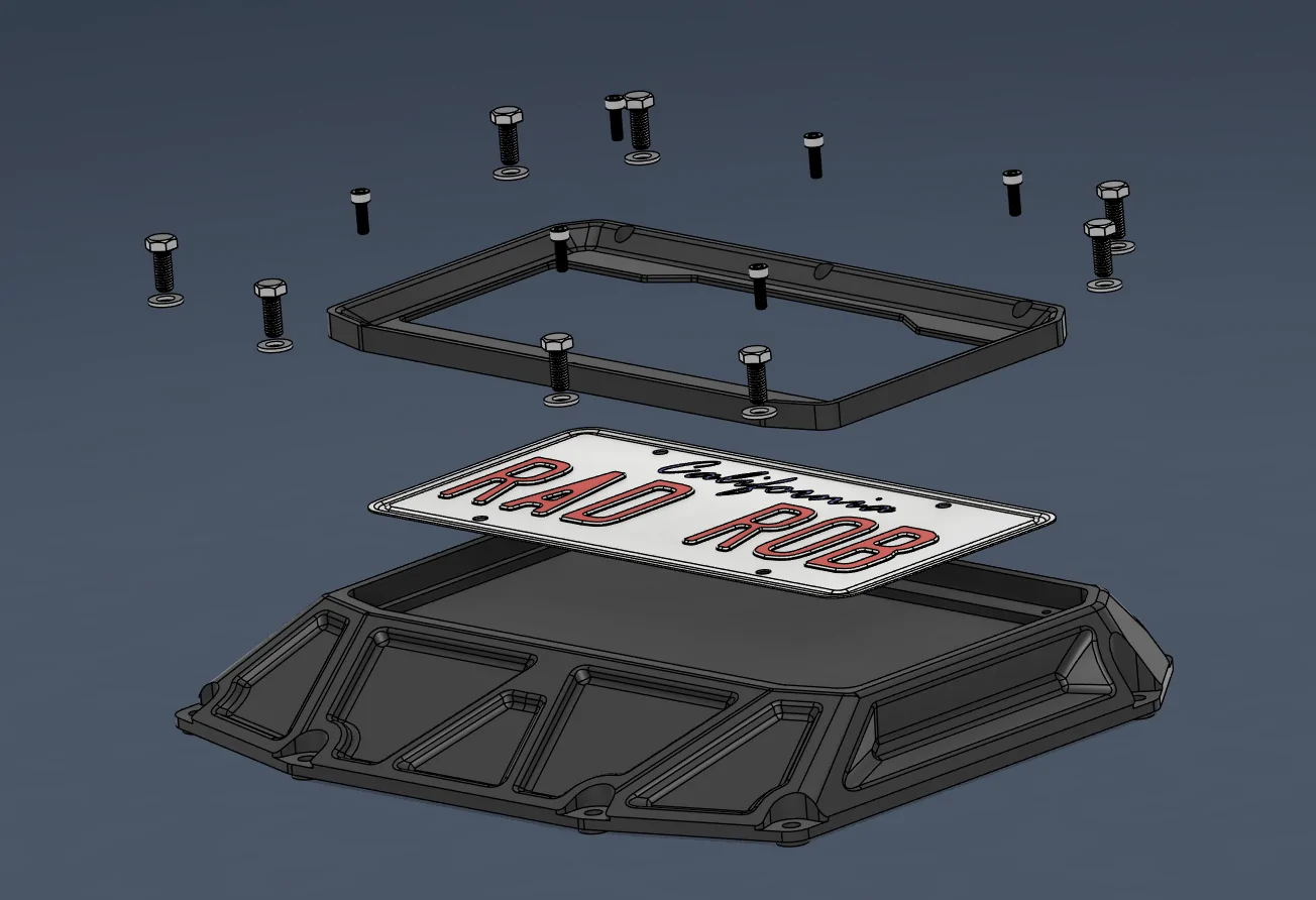My wildly overkill License Plate Bracket/Spare Tire Delete Project ...