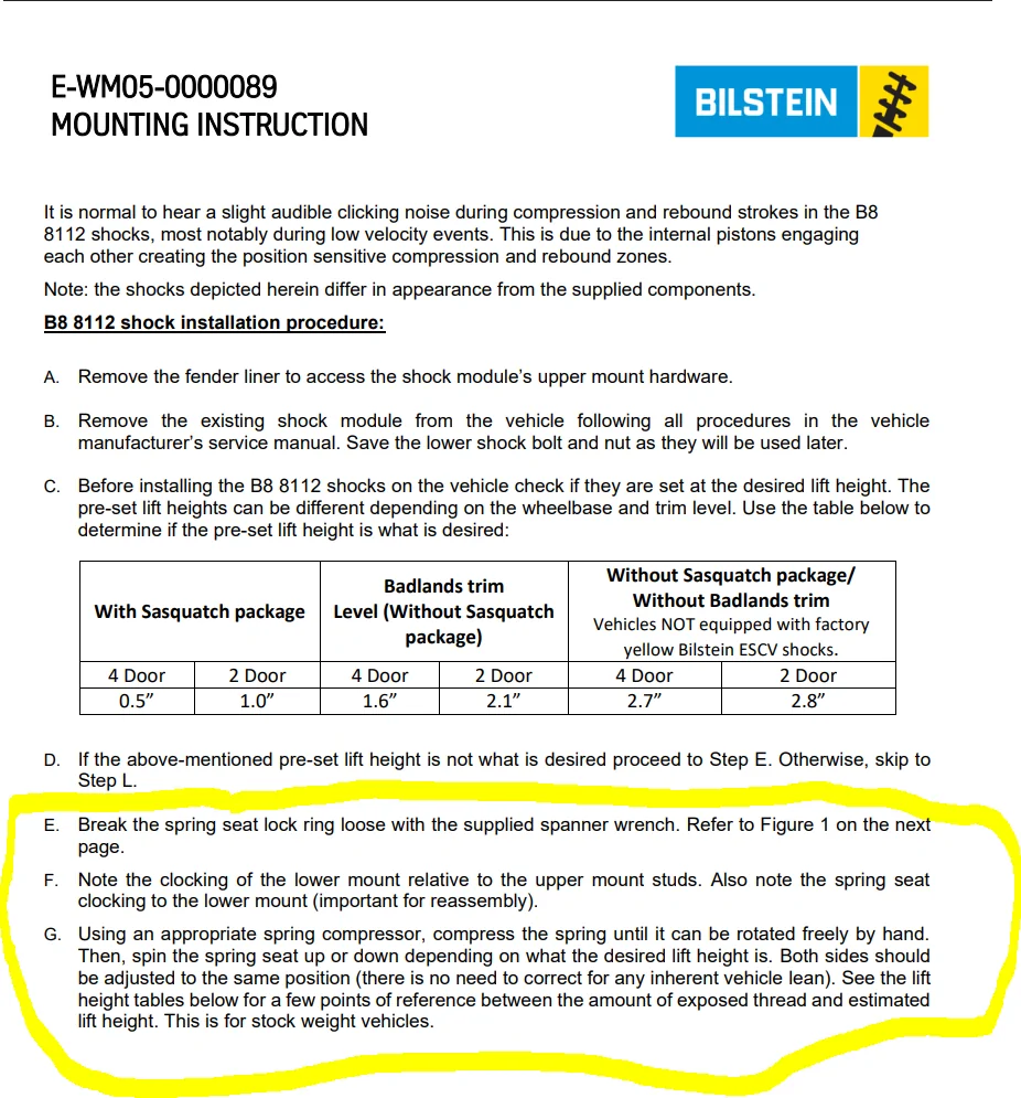 Just added Bilstein 8112’s | Page 3 | Bronco6G - 2021+ Ford Bronco ...