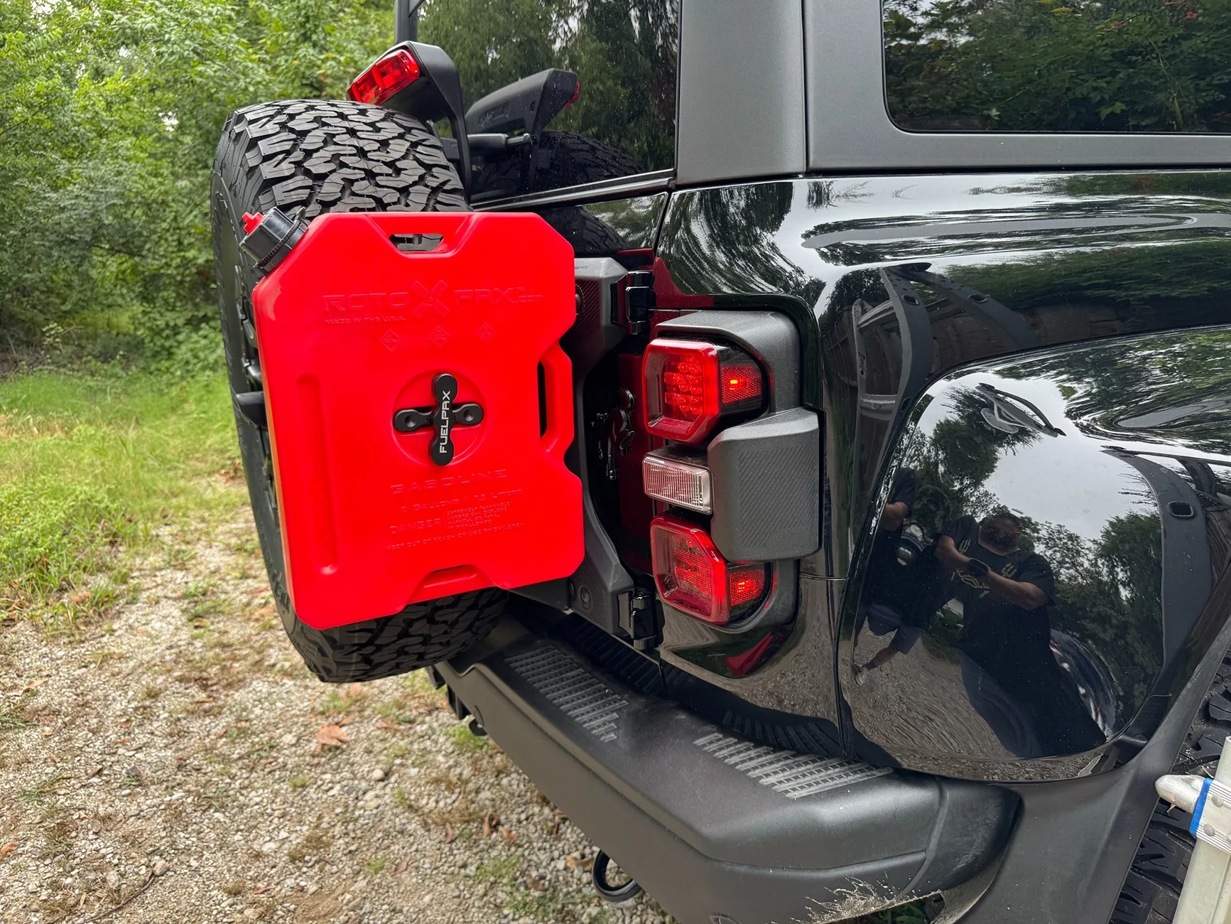 Like a glove! Braptor + Turn's Tailgate Rotopax Mount | Bronco6G - 2021 ...