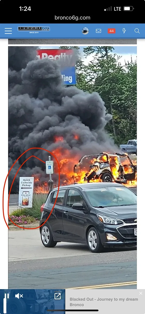 My 2025 Bronco Outer Banks caught on fire - burned down to shell ...
