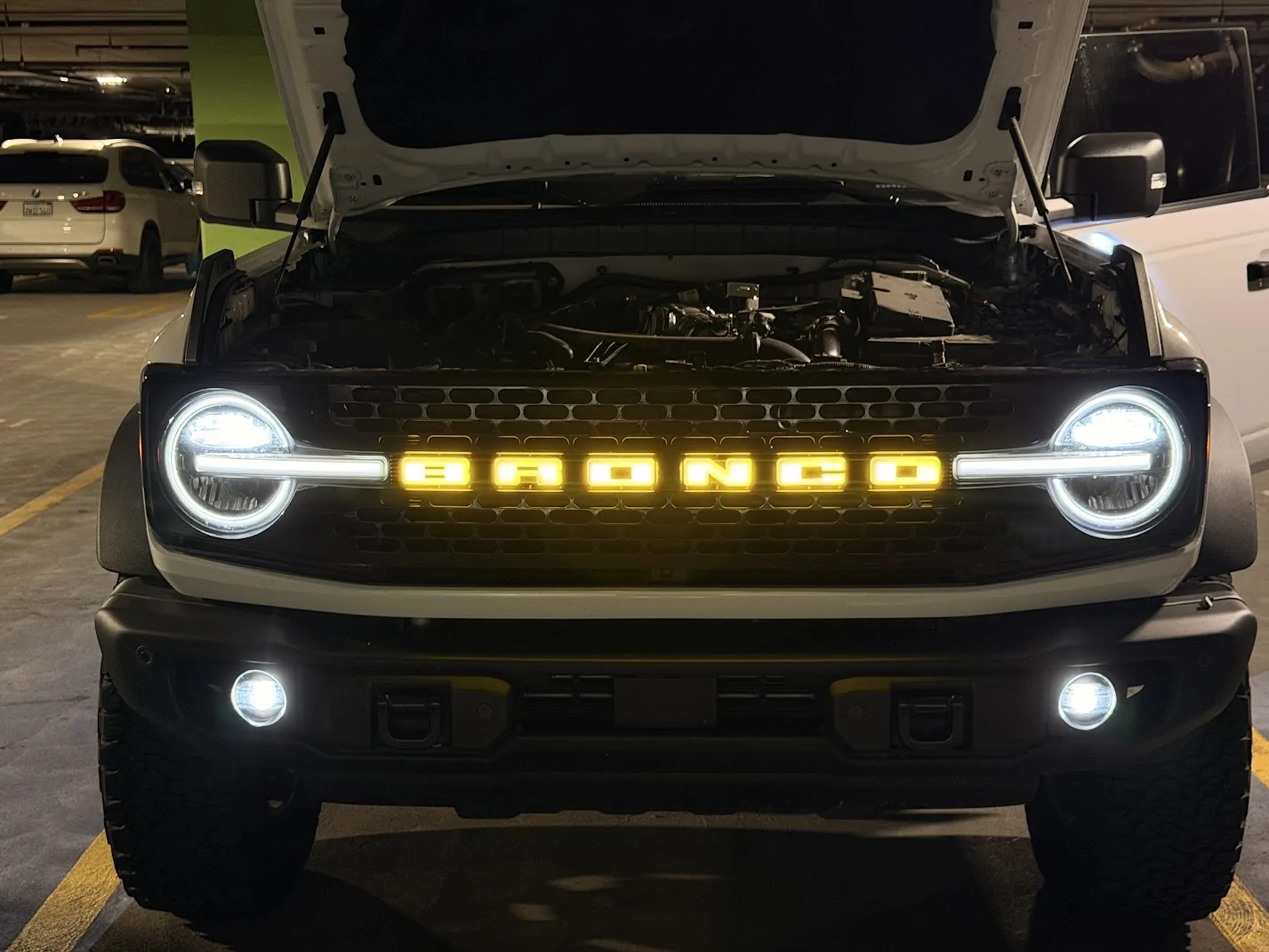 LED Grill Emblem Letter installed | Bronco6G - 2021+ Ford Bronco ...