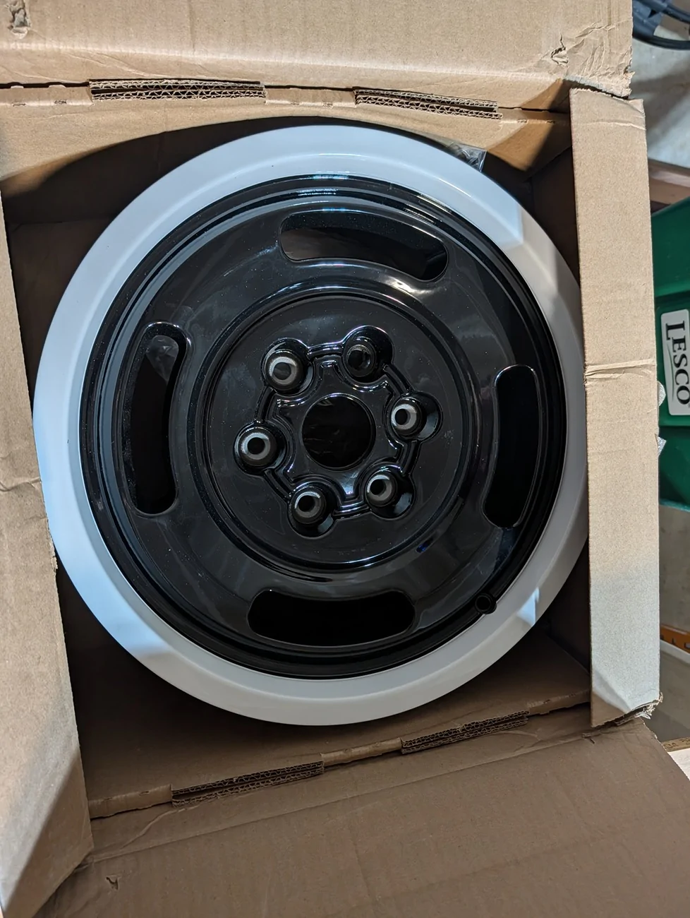 Rate these rims on this AI mockup drawing. Black Heritage with white ...