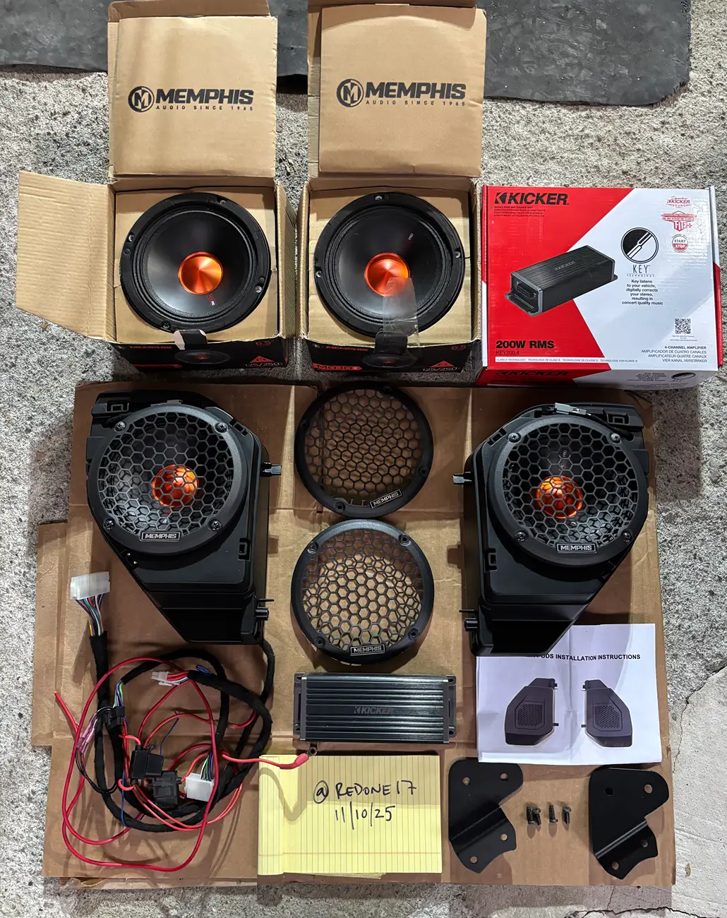 New York - (4X) Memphis MJP6 + Kicker Key 200.4 + IAG Speaker Pods + Plug & Play Harness w ...