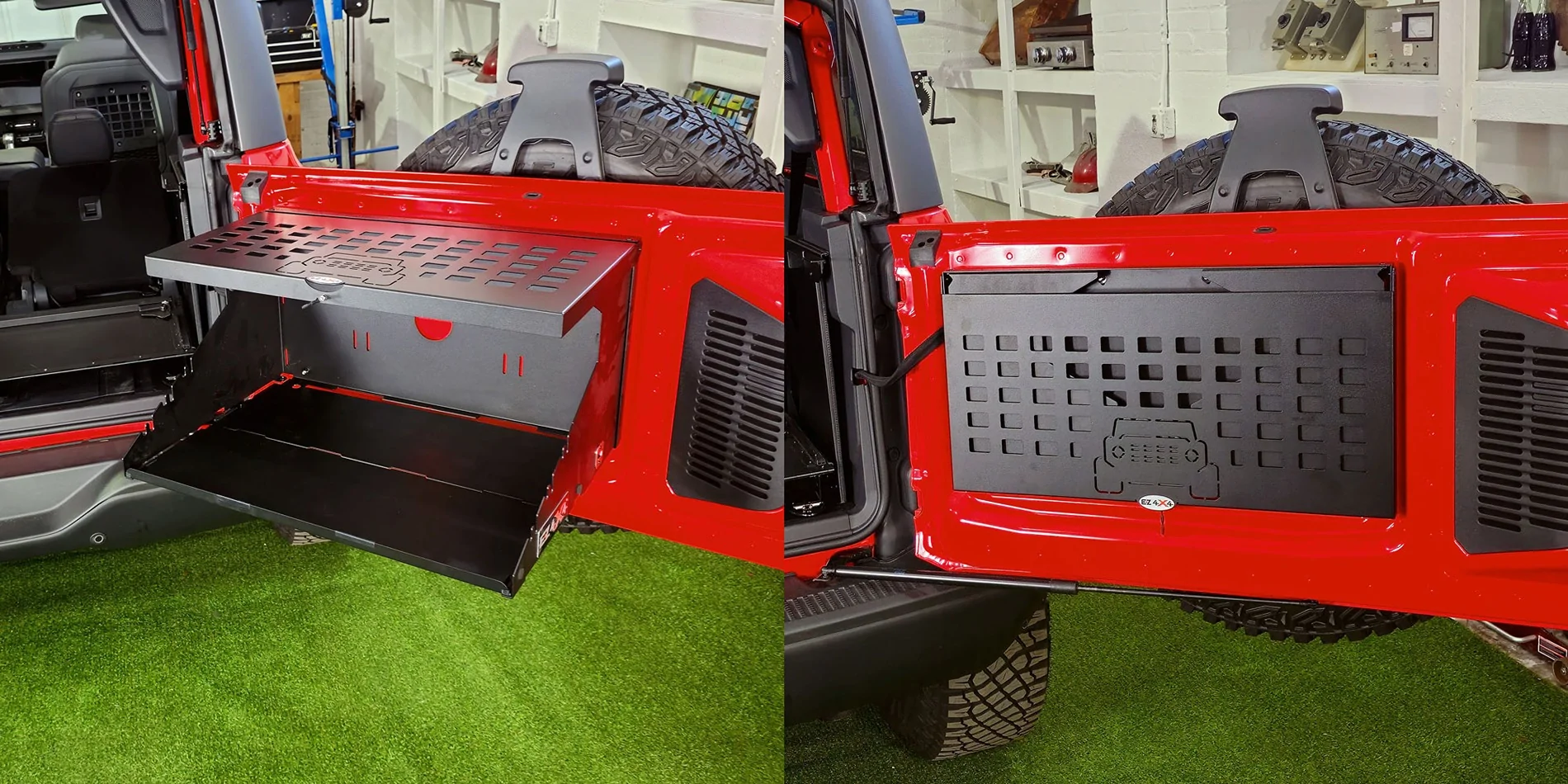 New EZ4X4 Extreme Tailgate Tables for Bronco — Standard & MOLLE ...