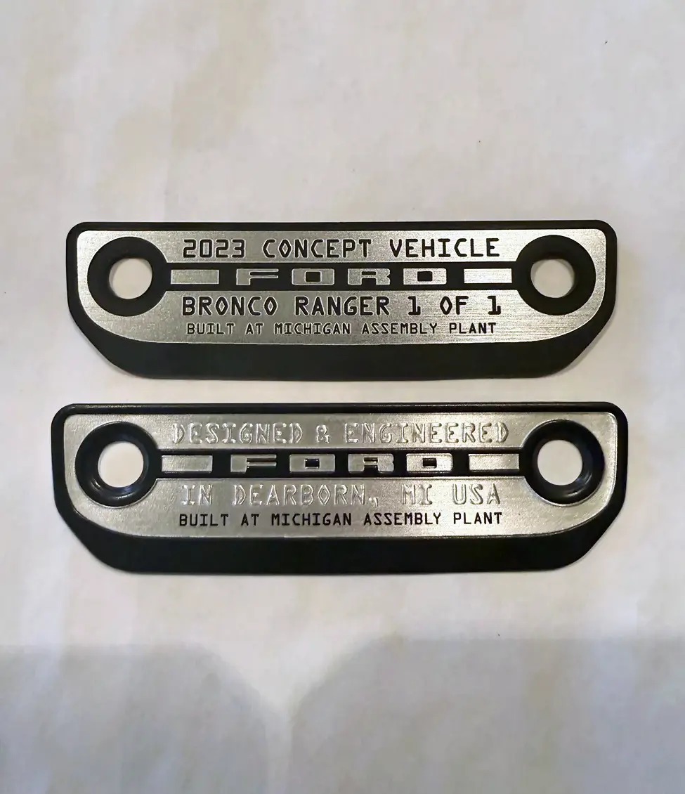 Custom Bronco interior name plate upgrade. | Page 2 | Bronco6G - 2021 ...
