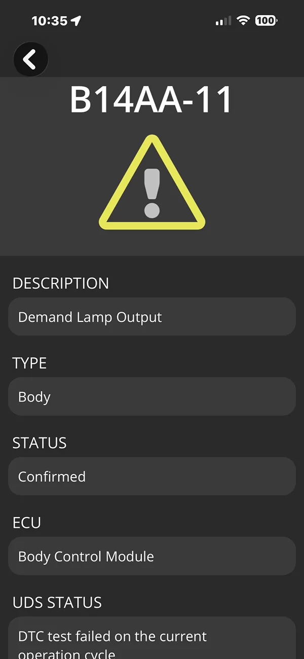 B14AA-11 Error Code (Demand Lamp Output) after installing Interior ...
