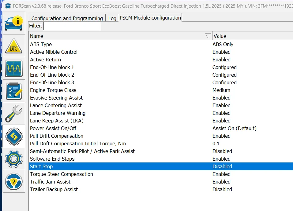 Can't disable auto start stop with FORscan! | Page 4 | Bronco6G - 2021 ...