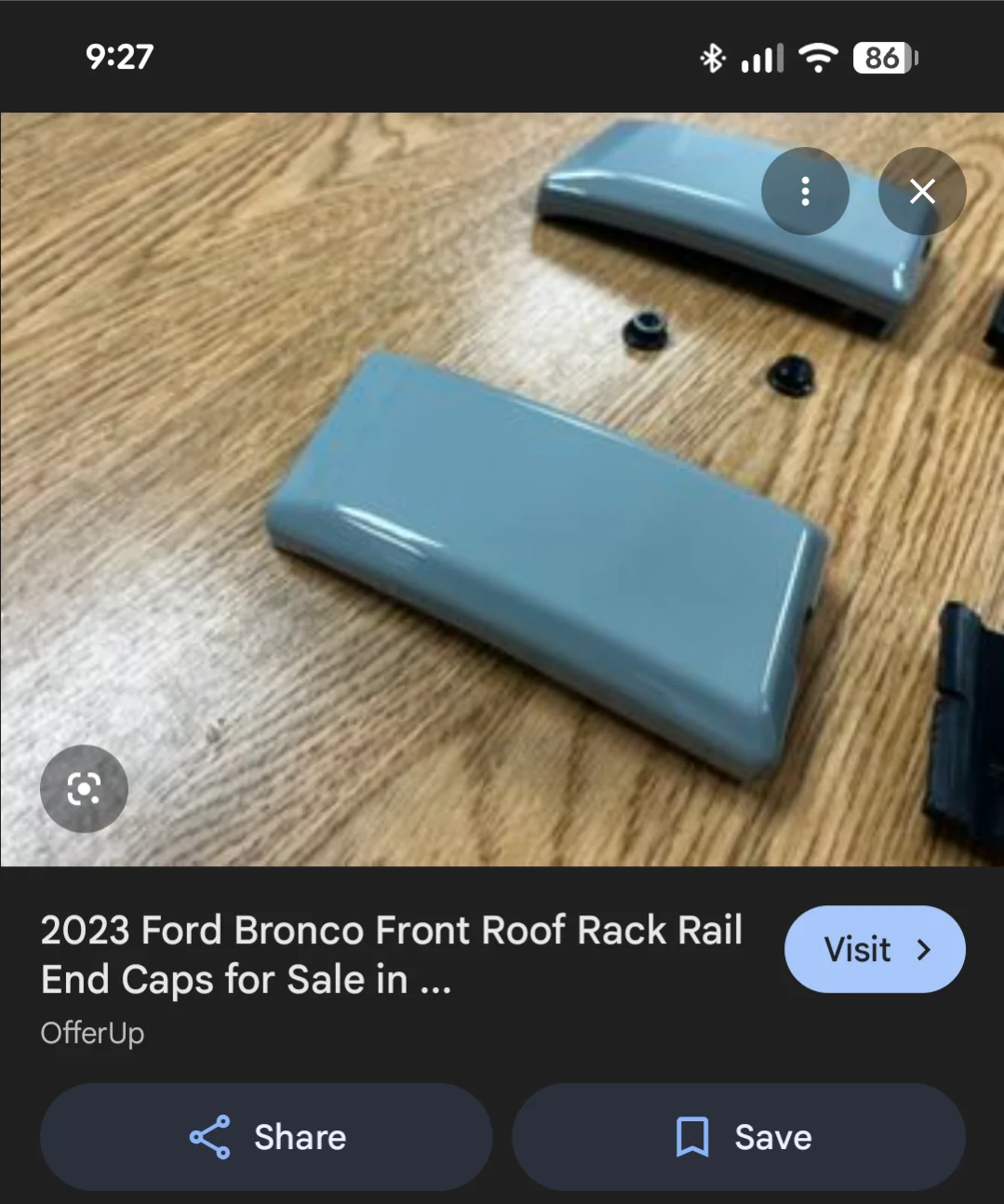 California - WTB Paint Matched Roof Rack Caps - Cactus Grey | Bronco6G ...
